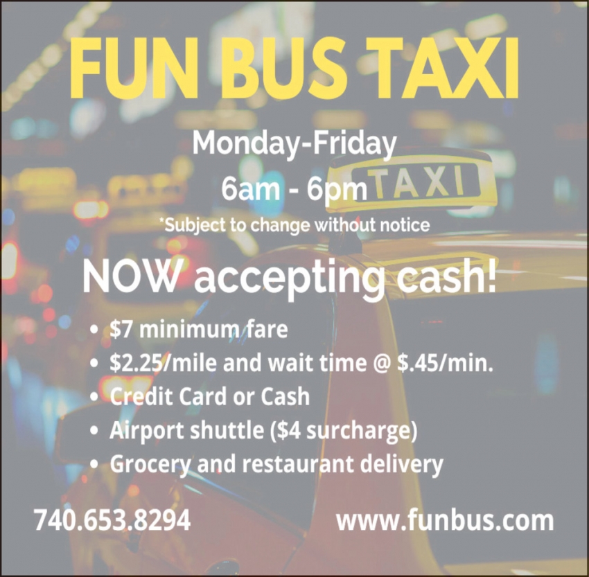 Now Accepting Cash!, Fun Bus, Lancaster, OH