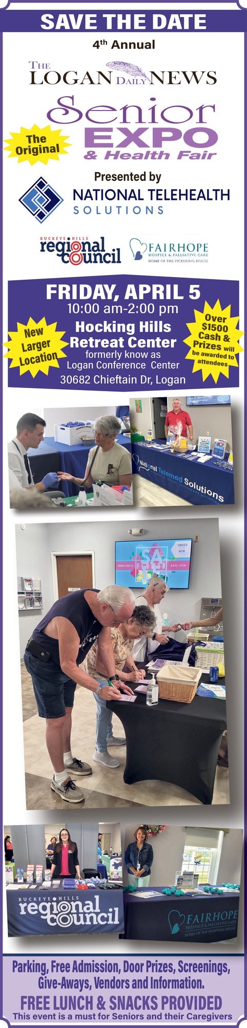 Save the Date, 4th Annual the Logan Daily News Senior Expo & Health Fair