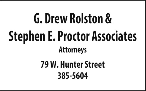 Attorneys, G. Drew Rolston & Stephen E. Proctor Associates, Logan, OH