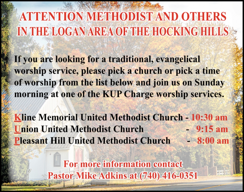 Attention Methodist and Others in the Logan Are Of Hocking Hills ...
